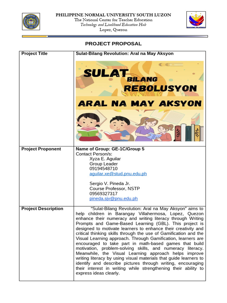 Ge 1c Group 5 Project Sulat Bilan | PDF | Literacy | Learning