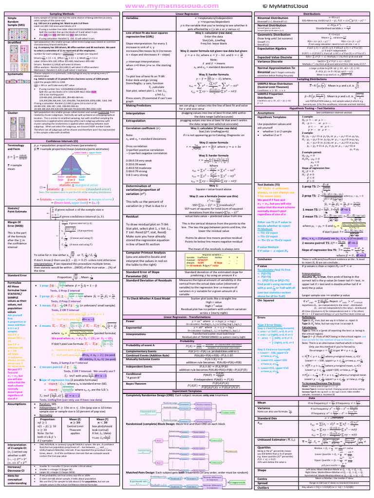 Sampling Methods and Distributions Guide | PDF | Sampling (Statistics ...