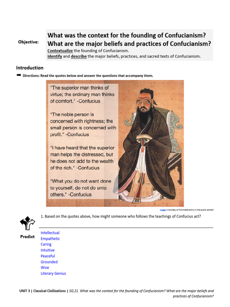 Confucianism: Beliefs and Context Explained | PDF | Confucianism ...