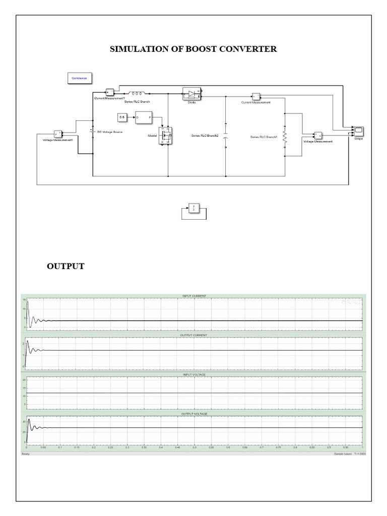 Simulation of Boost Converter | PDF