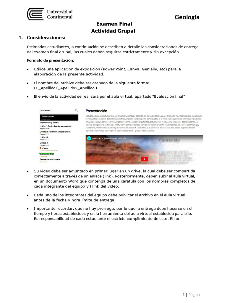 Examen final_Rúbrica GFC (2) | PDF | Temblores | Roca (geología)