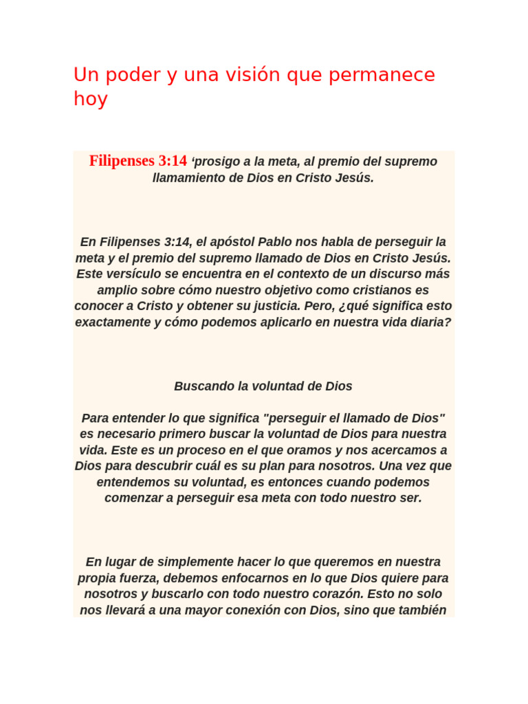 Avanzando Con Poder y Visión Convencion | PDF | Epístola a los ...
