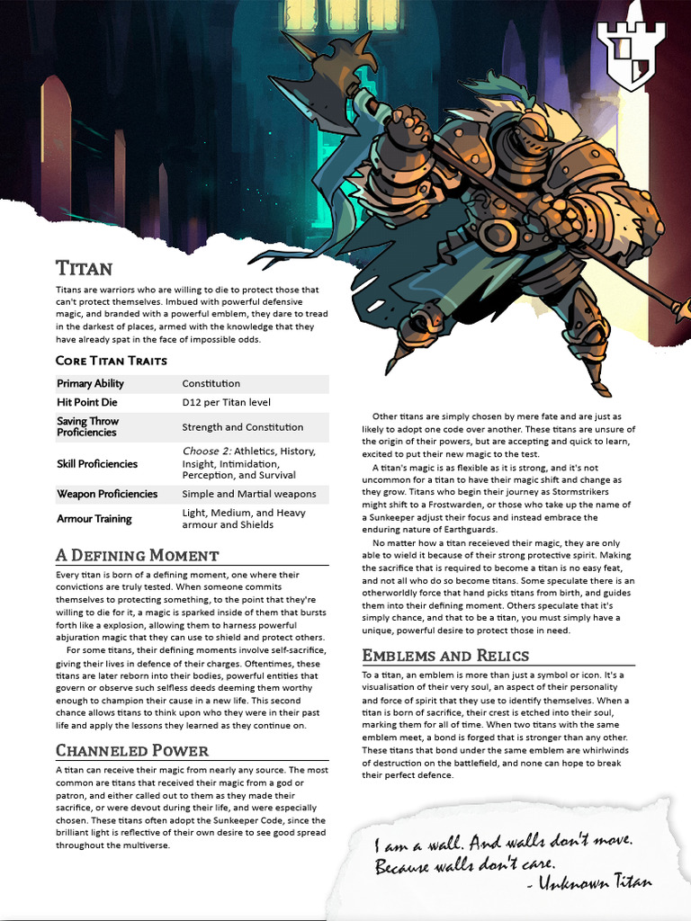 D&D'24?Titan _ Reborn | PDF