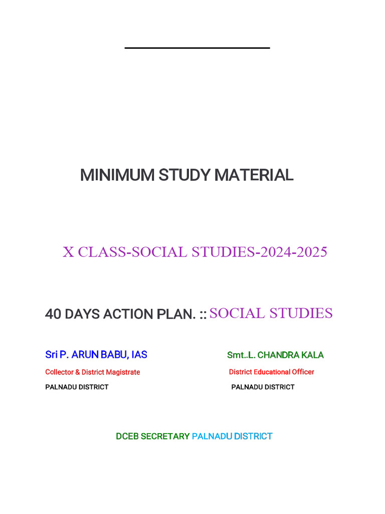 Social Studies Study Material | PDF