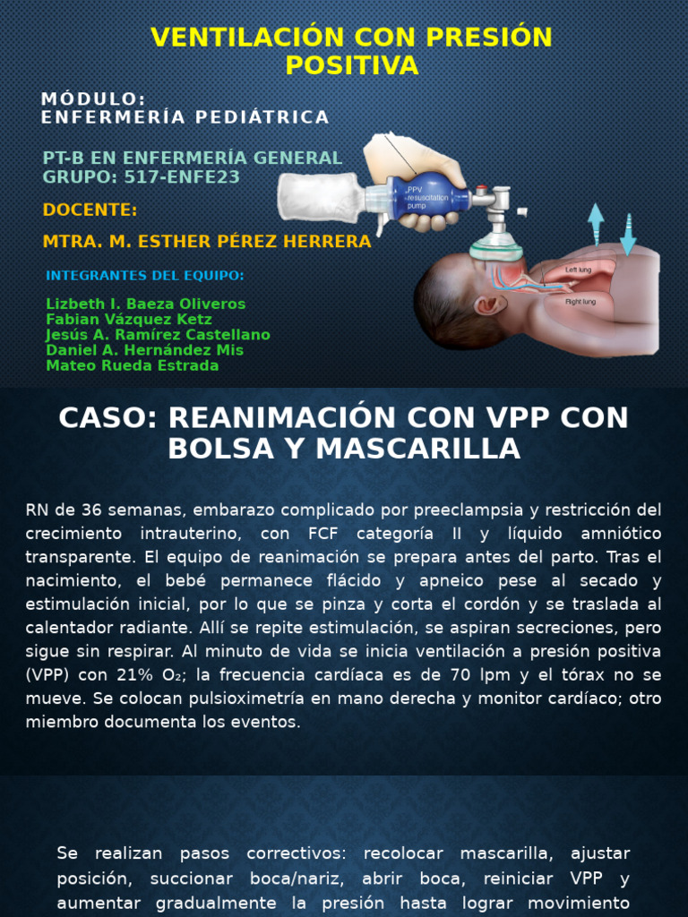 Ventilación con Presión Positiva, VPP, Reanimación Neonatal | PDF ...