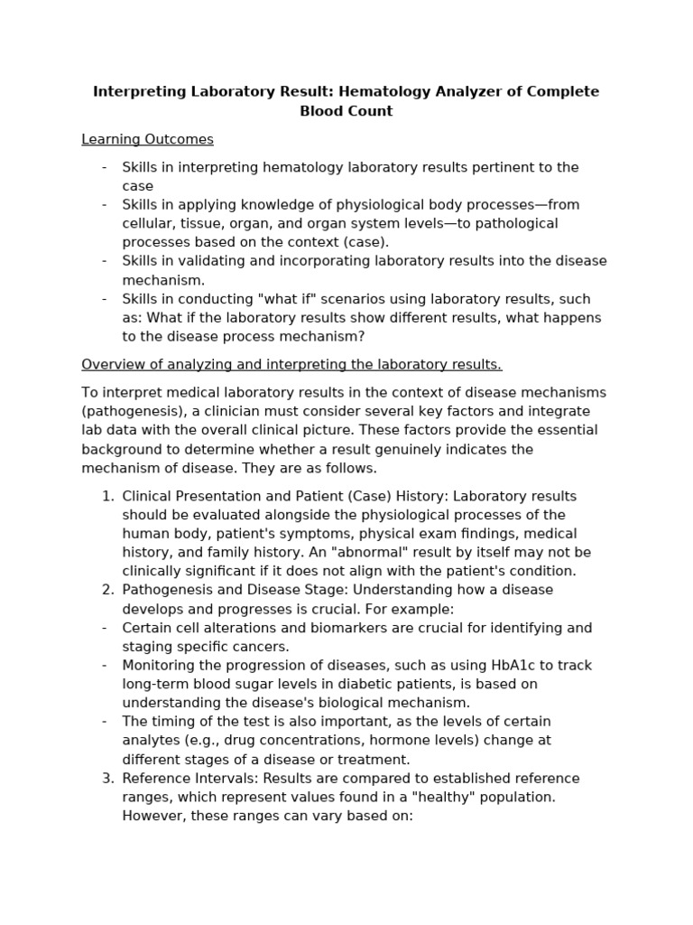 Interpreting Laboratory Result | PDF | Sensitivity And Specificity ...