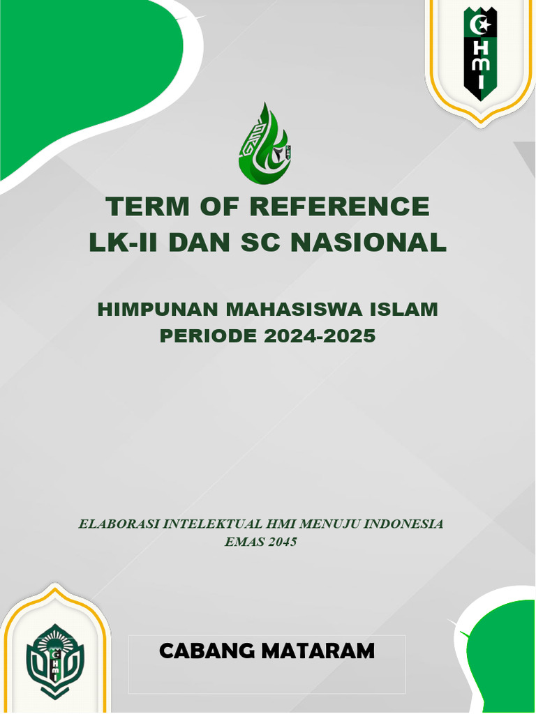 HMI Mataram: LK-II & SC Nasional 2025 | PDF