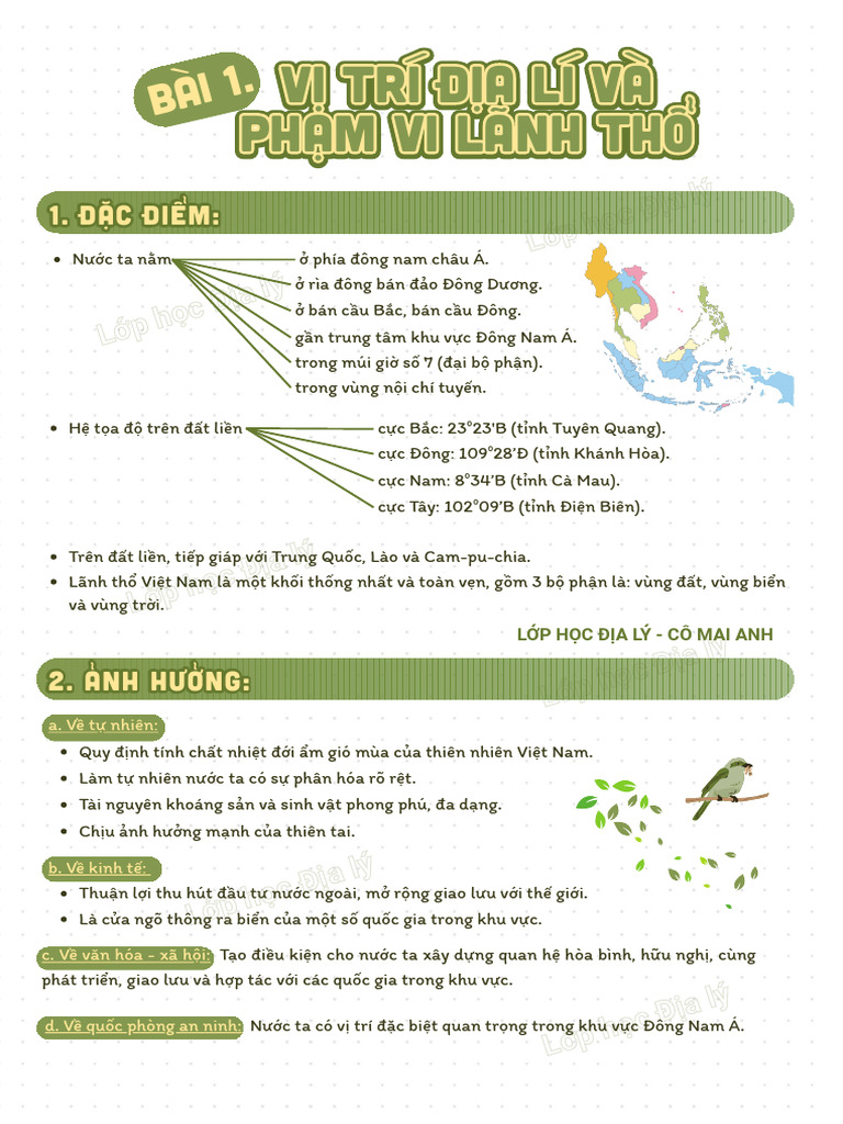 SĐTD + TỪ KHÓA BÀI 1 | PDF