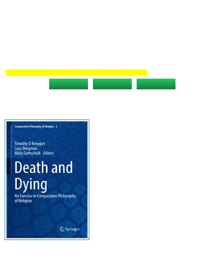 (Ebook) Death and Dying: An Exercise in Comparative Philosophy of ...