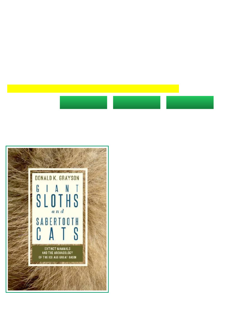 (Ebook) Giant Sloths and Sabertooth Cats: Extinct Mammals and The ...