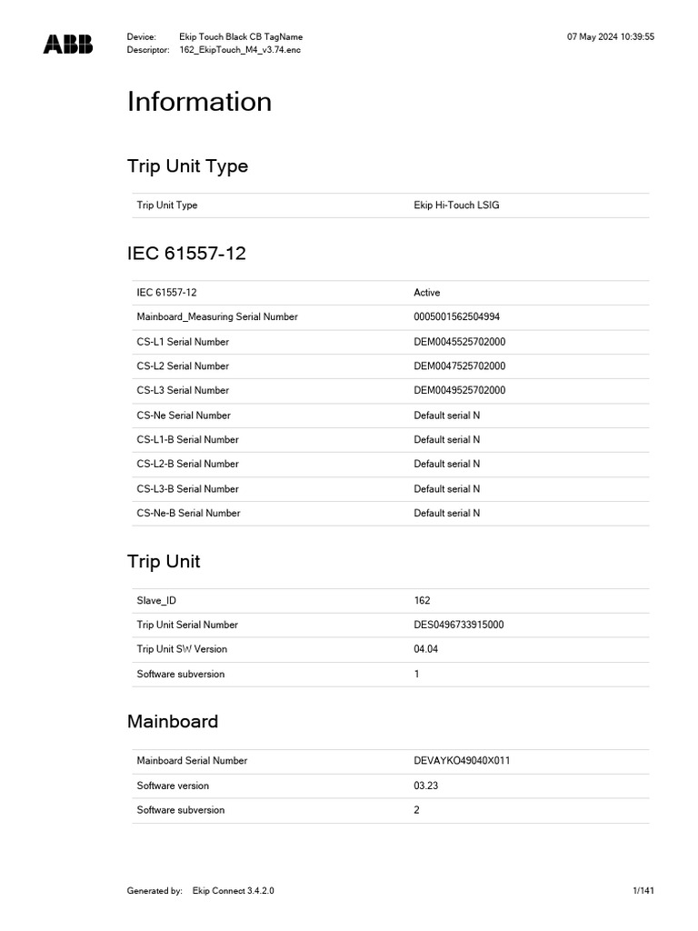 Interruptor 1, Itm 3p 3200a Principal A | PDF | Ac Power | Electric Power