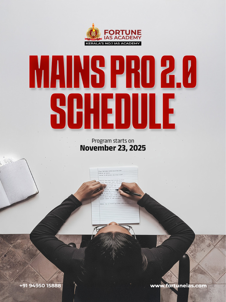 Mains Pro 2.0 Schedule | PDF | Subsidy | Mentorship