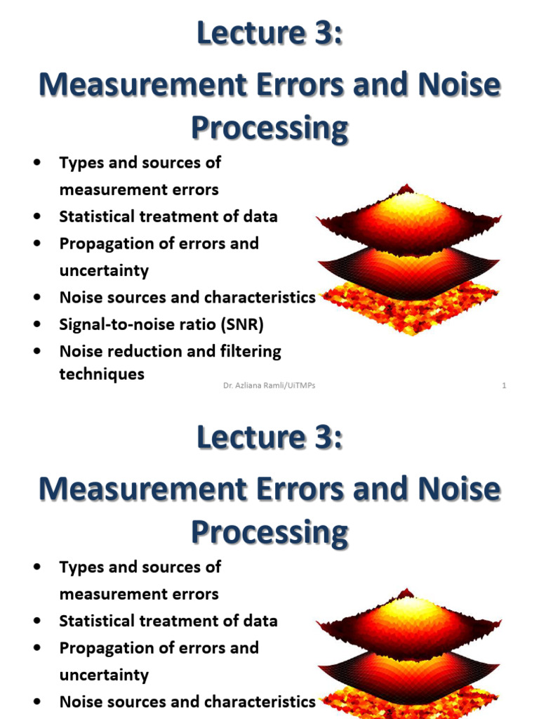 Measurement Errors and Noise Analysis | PDF | Observational Error ...