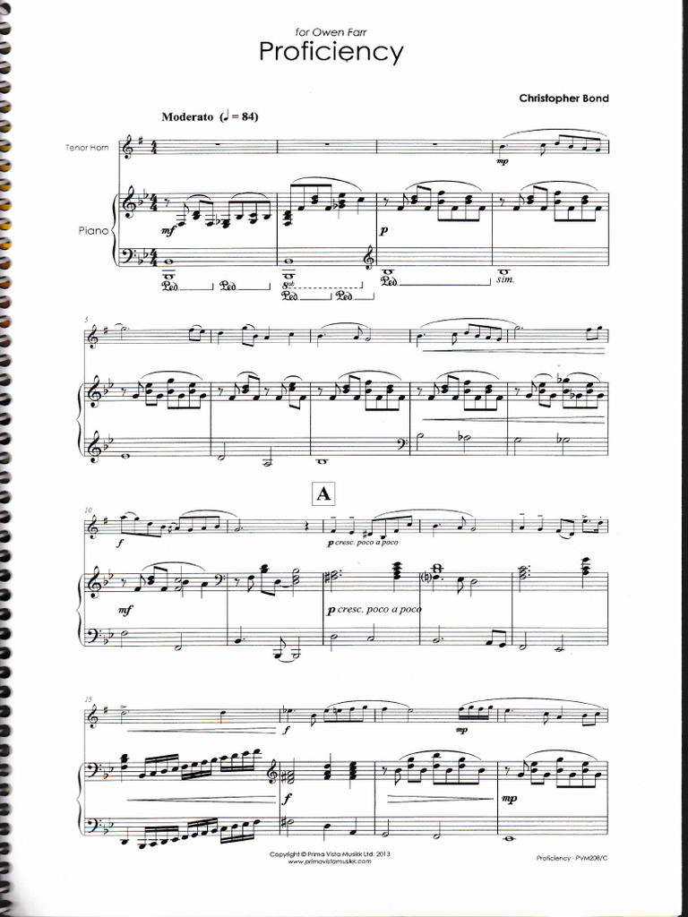 BOND Christopher - Proficiency PB - Christopher Bond GR4SP (Alto Hoorn ...