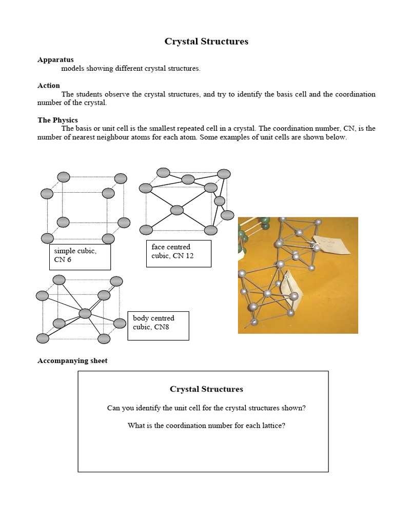 Crystal Structures | PDF