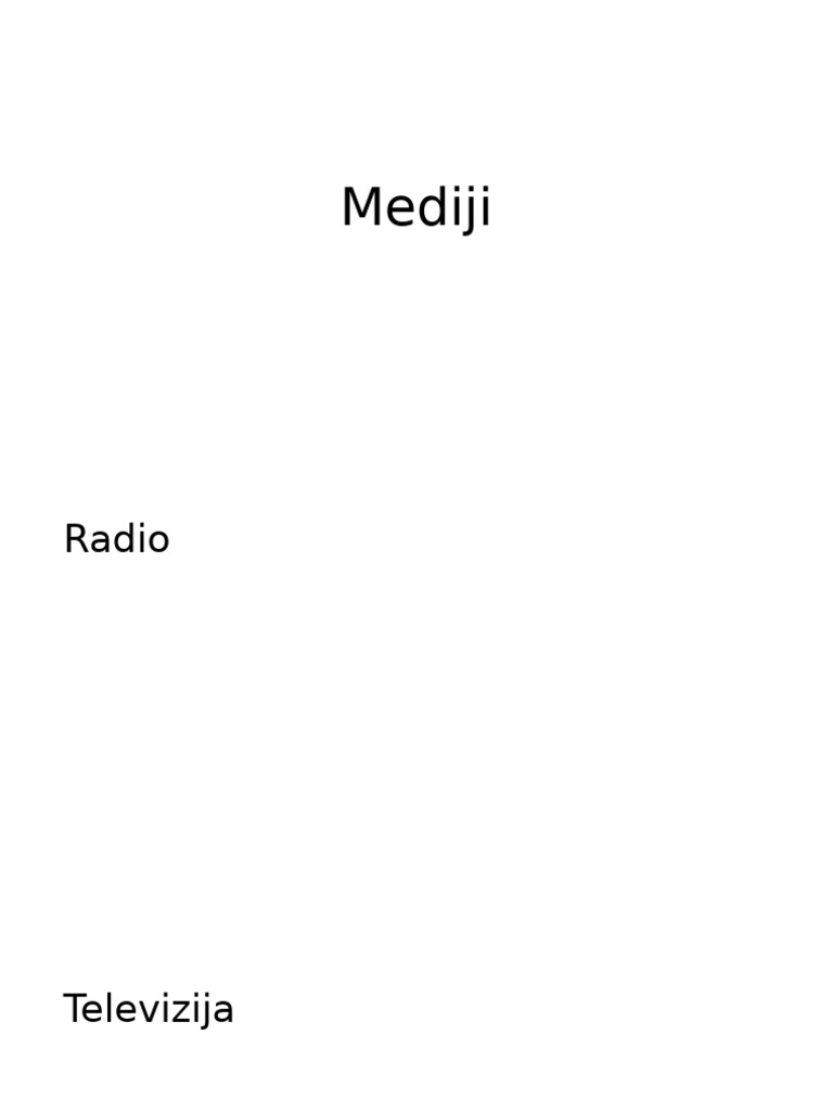 Mediji | PDF