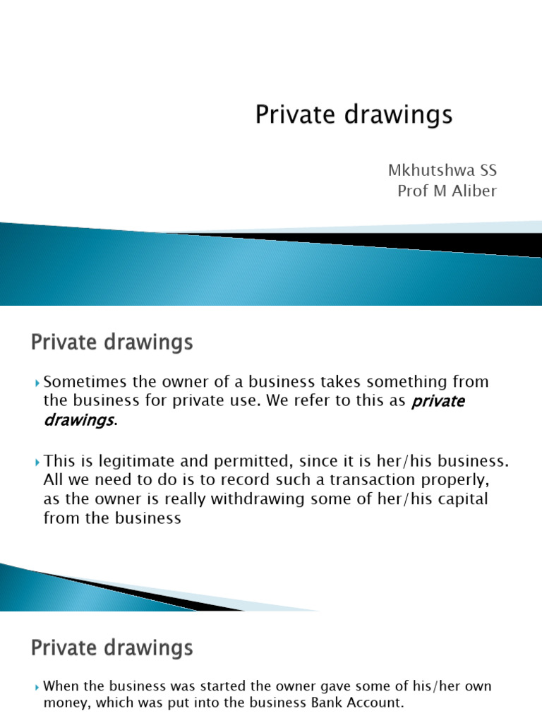 AGE 222 - Lecture 7 - Private Drawings | PDF | Debits And Credits ...
