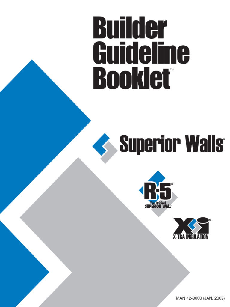 Superior Walls Builders Guideline | PDF | Basement | Drainage