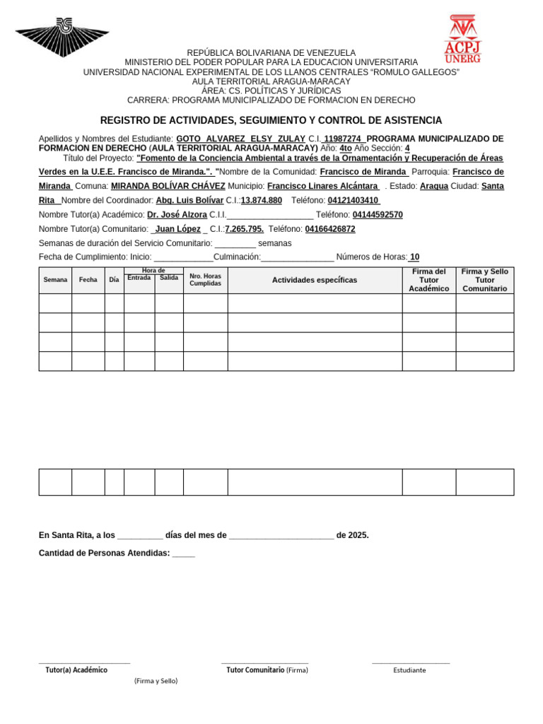 Formatos Elsy (1) | PDF | Política de venezuela | Venezuela