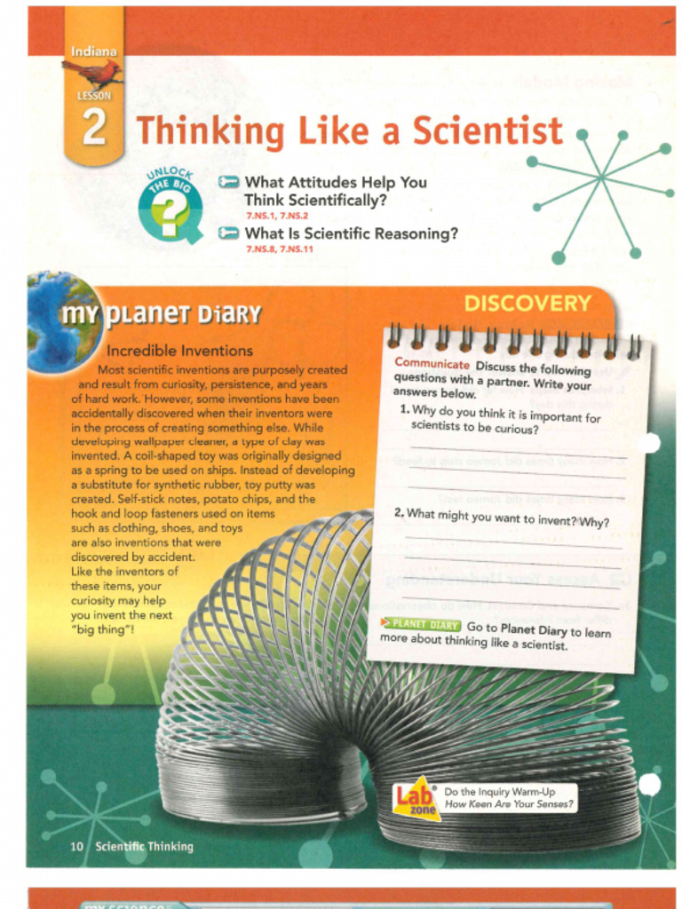 1.2 Thinking Like A Scientist | PDF