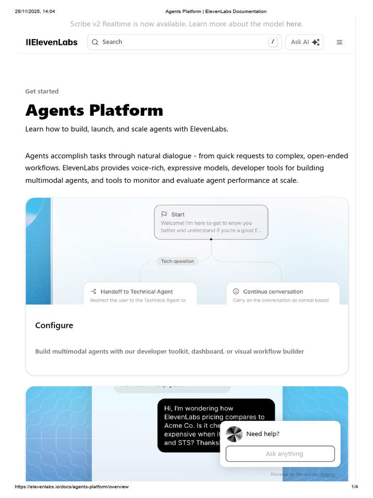 Agents Platform - ElevenLabs Documentation | PDF | Mobile App | Speech Recognition