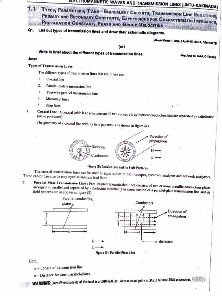 EMTL All in One 1 | PDF | Transmission Line | Coaxial Cable