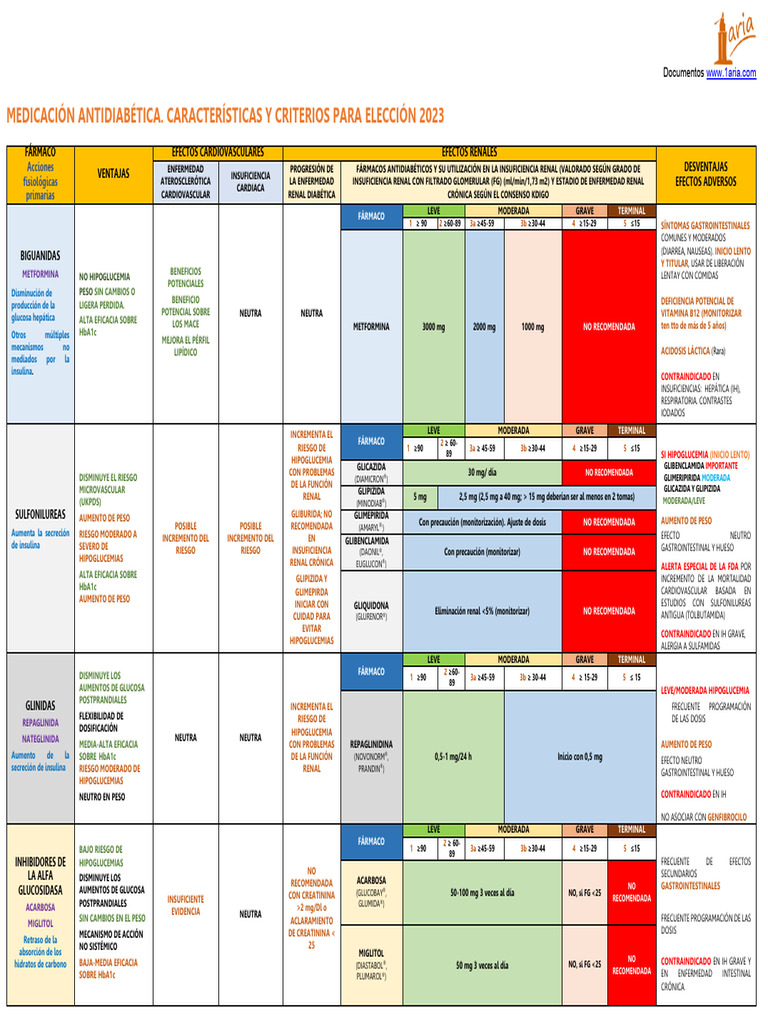 Medicación Antidiabética 2023: Guía de Selección | PDF | Diabetes ...