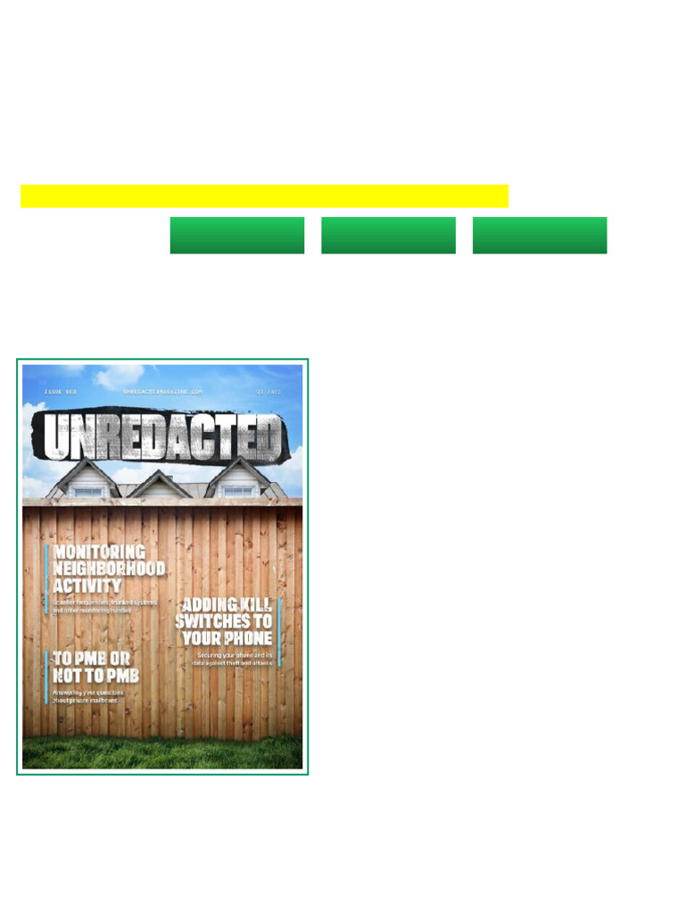 (Ebook) UNREDACTED Magazine Issue #003 - July 2022 by UNREDACTED ...