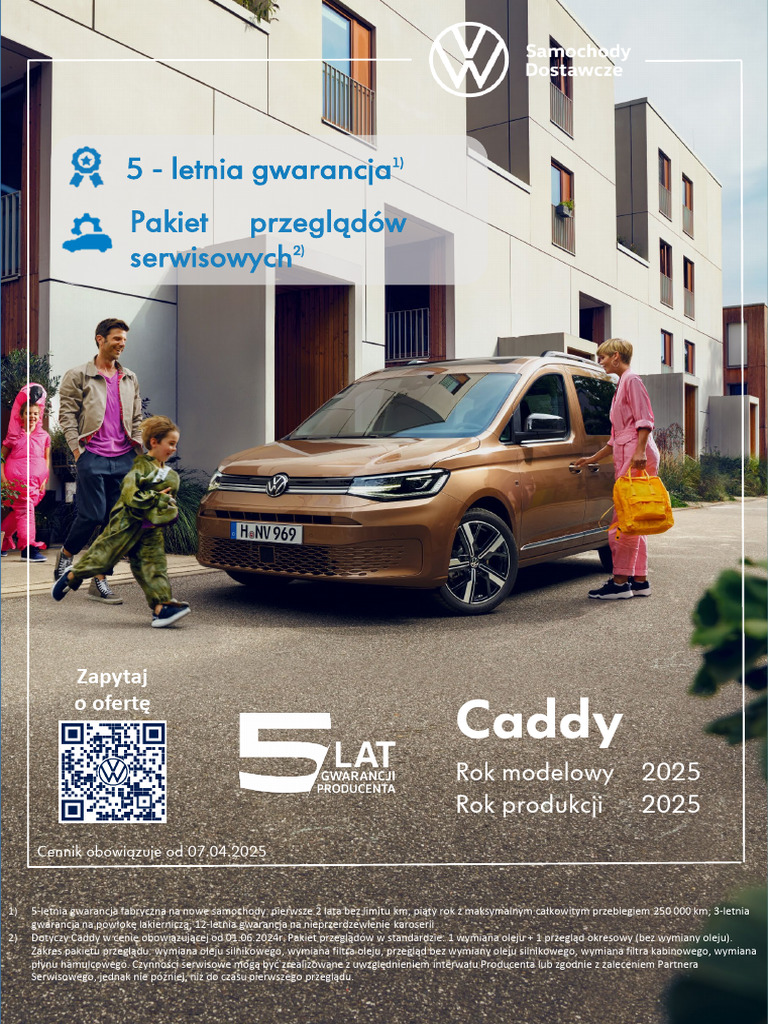 Cennik RM2025 RP2025 Caddy Osobowe Aktualizacja 04.2025 | PDF
