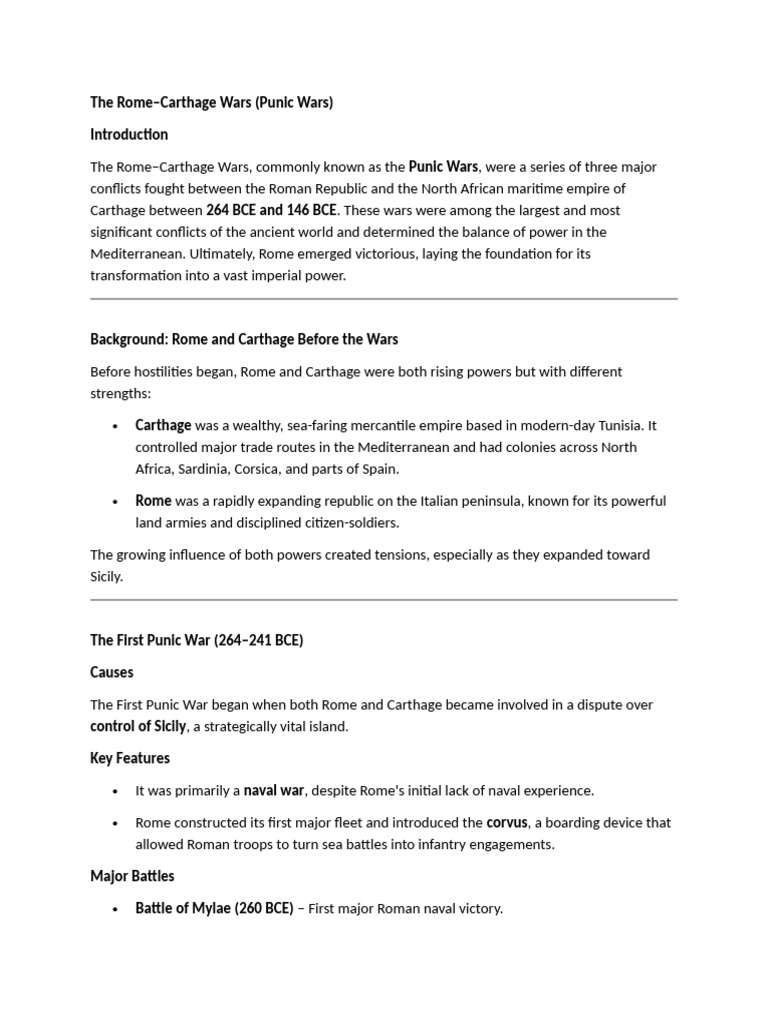 Rome.carthage | PDF | Hannibal | Punic Wars