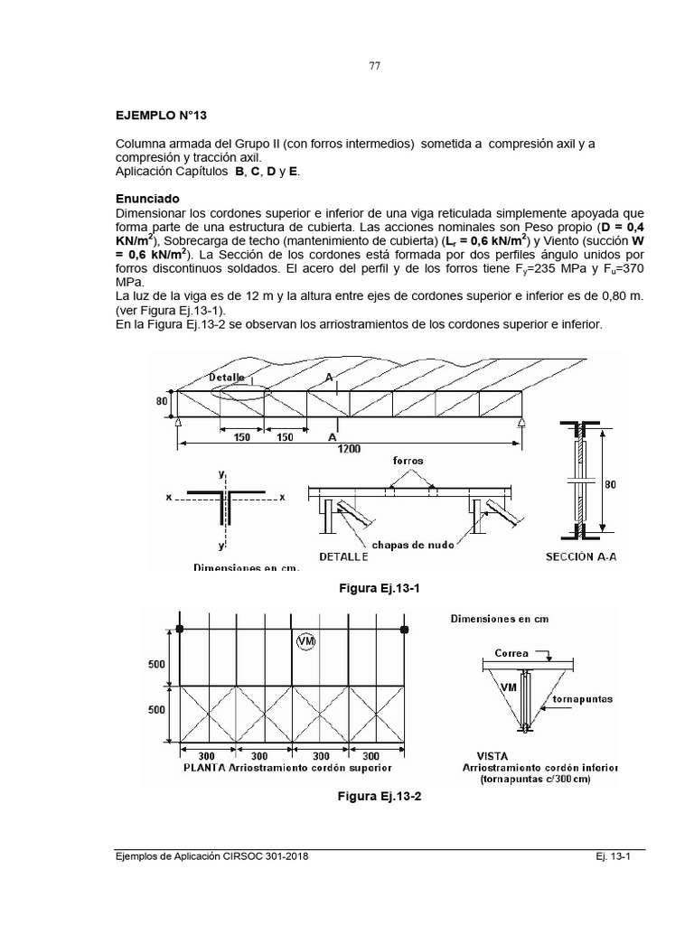 Dimensionamiento de Viga Reticulada en Acero | PDF | Pandeo | Viga ...