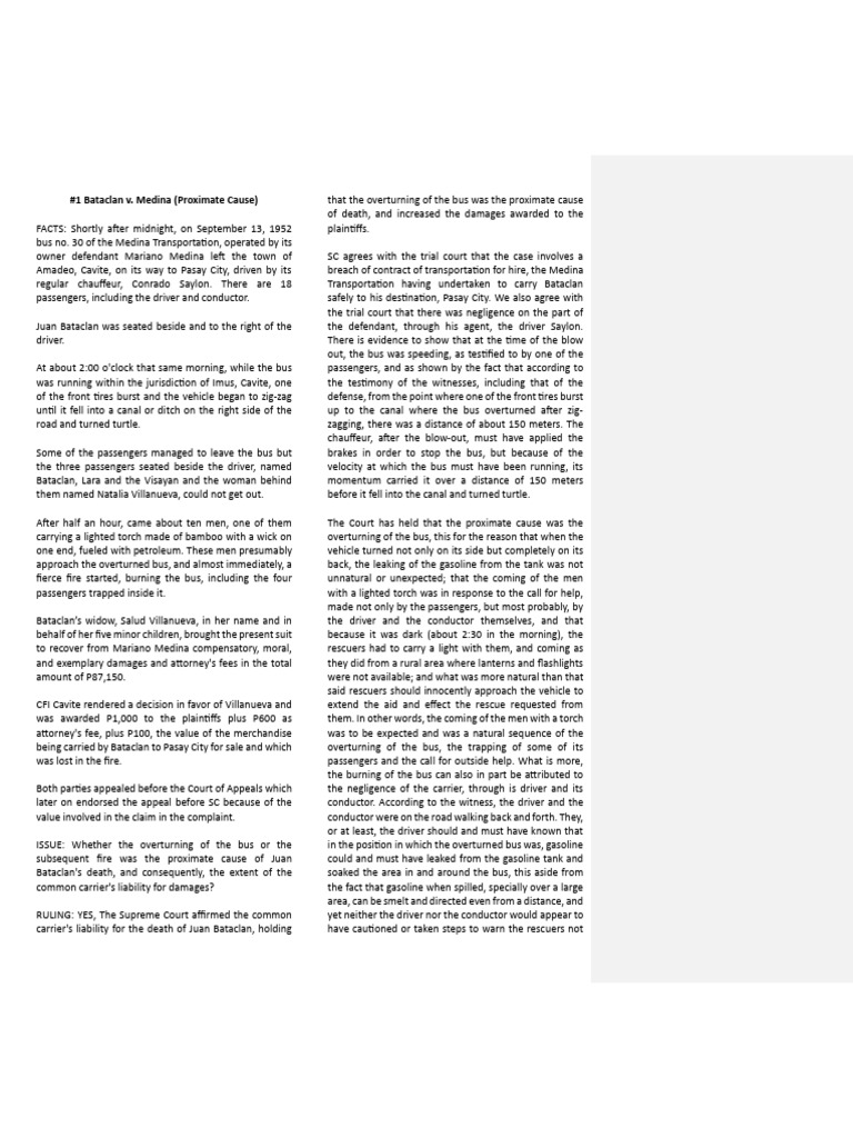 CASE DIGEST 1st to 3rd Case | PDF | Negligence | Damages