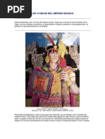 Los 14 Incas Que Gobernaron El Imperio Incaico | PDF | América del Sur | Perú