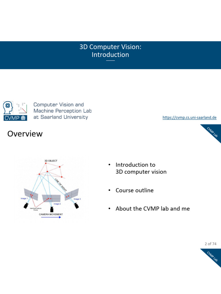 Lecture 0 - Introduction | PDF | Computer Vision | 3 D Computer Graphics
