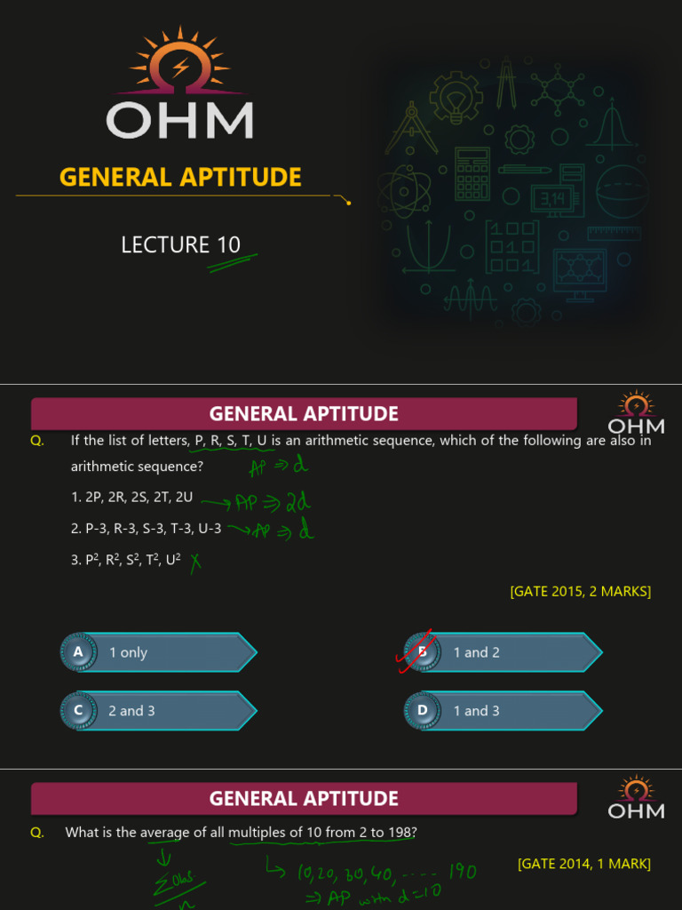 General Aptitude - Lecture 10 | PDF | Mathematical Concepts ...
