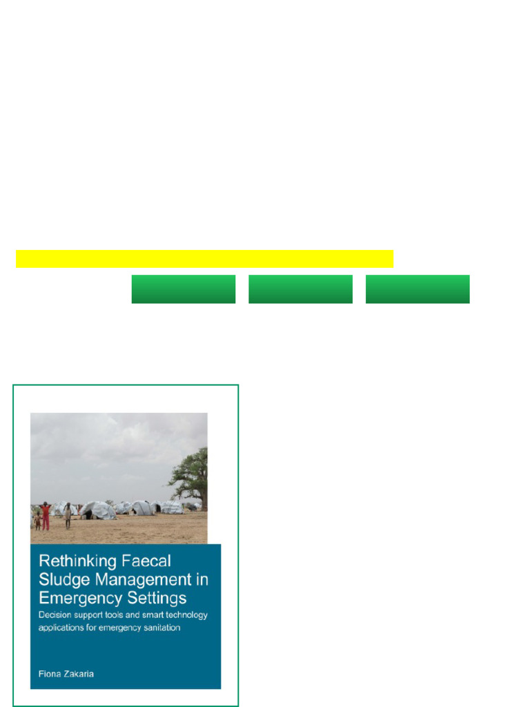 (Ebook) Rethinking Faecal Sludge Management in Emergency Settings: Decision Support Tools and ...