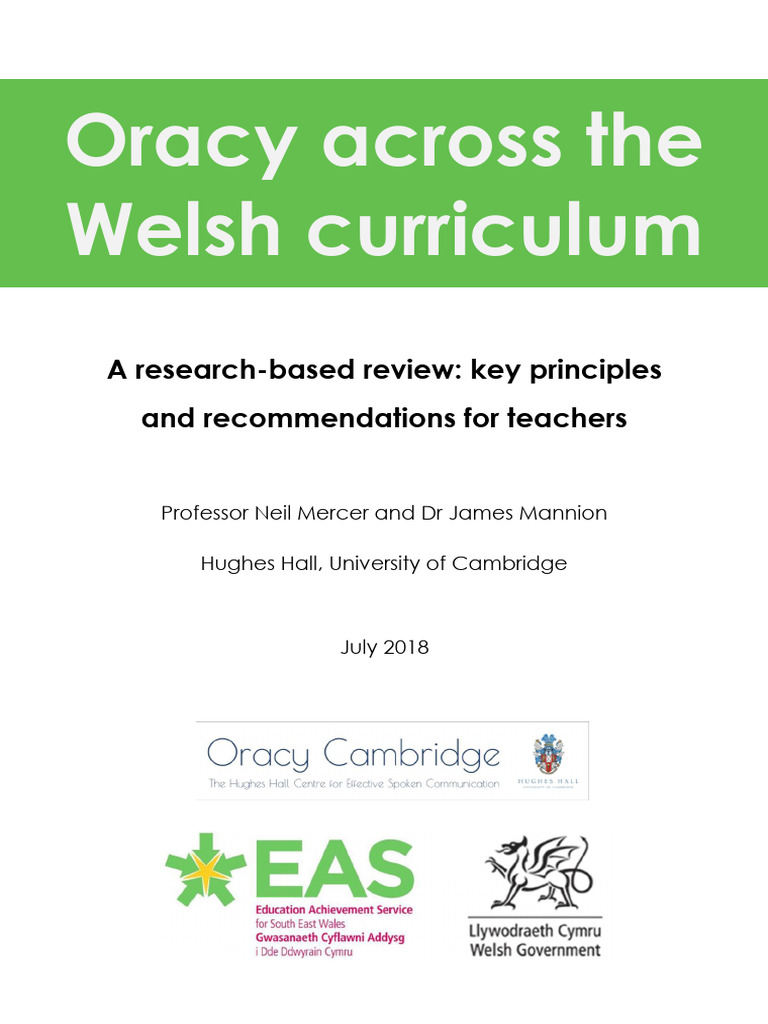 Oracy Across The Welsh Curriculum July 2018 | PDF | Multilingualism ...