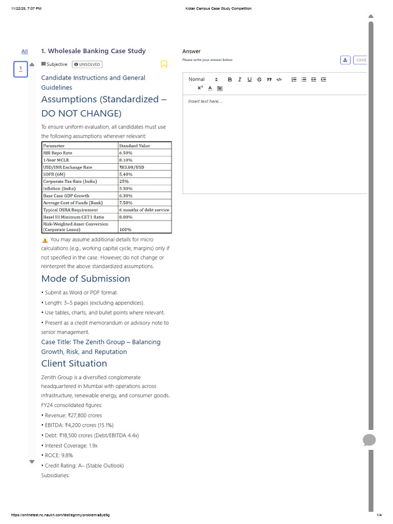 Kotak Campus Case Study Competition | PDF | Refinancing | Securitization