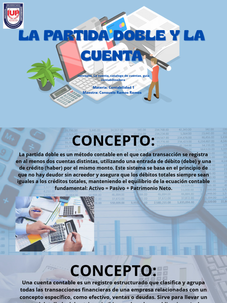 Partida Doble y Cuentas Contables | PDF | Contabilidad | Economias