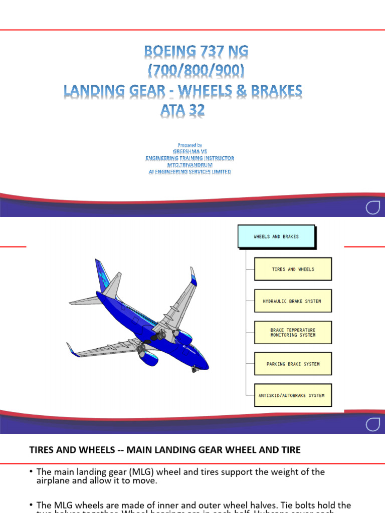 Landing Gear Type Ng-Wheels & Brakes - Notes | PDF | Anti Lock Braking ...