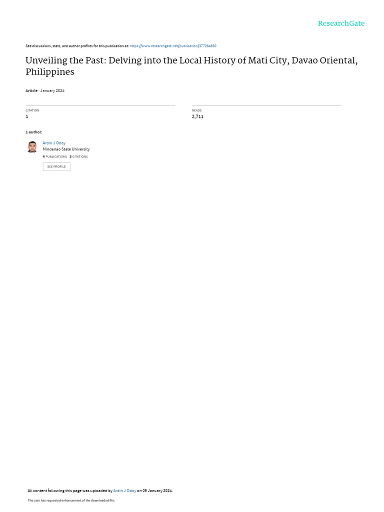 Mati History | PDF