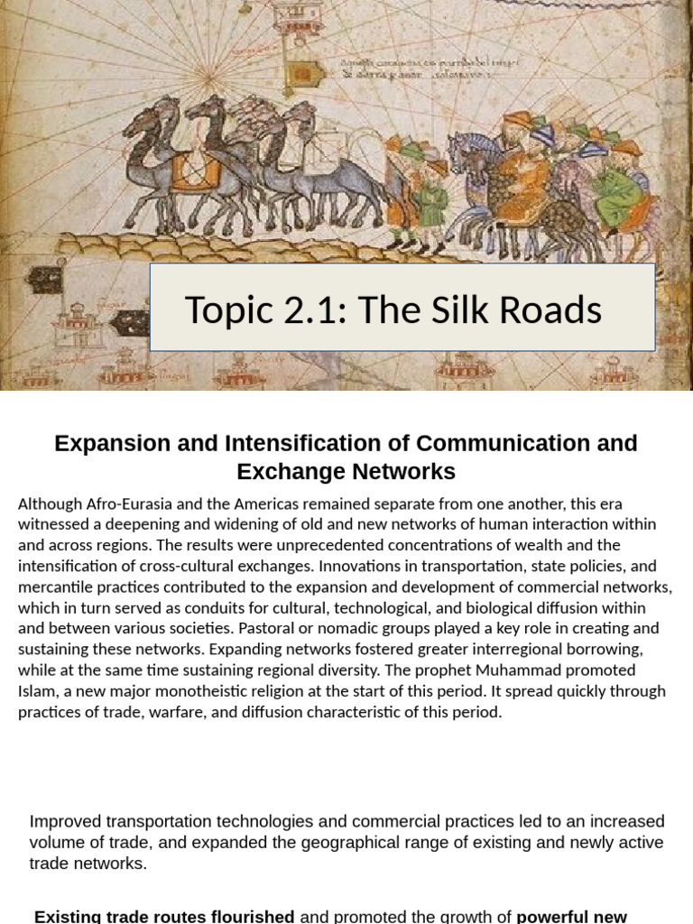 Silk Roads: Trade and Cultural Exchange | PDF | Silk Road | Silk