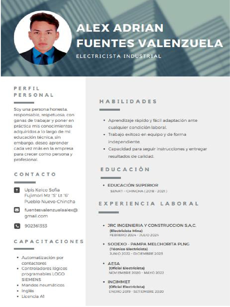 Cv Alex Fuentes 2024 Agosto | PDF