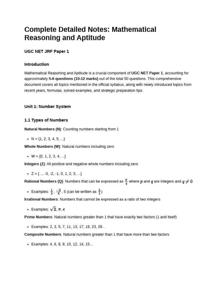 UGC NET Mathematical Reasoning Guide | PDF | Area | Elementary Geometry