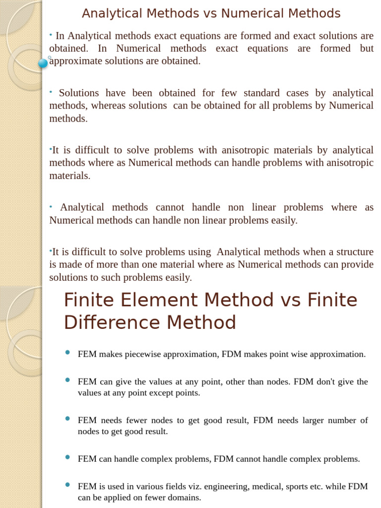 FEM Vs FDM | PDF
