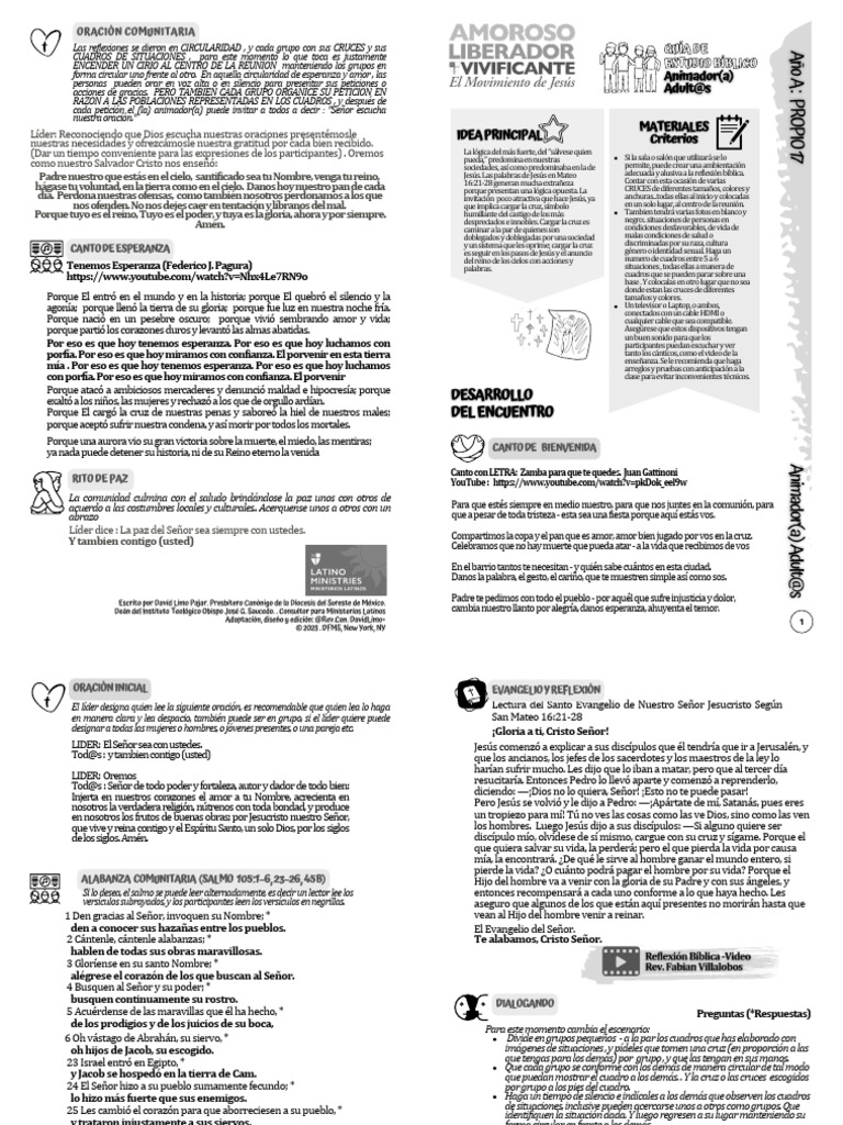 44 a Propio 17 Dl Aa Bn | PDF | Oración | Cristo (título)
