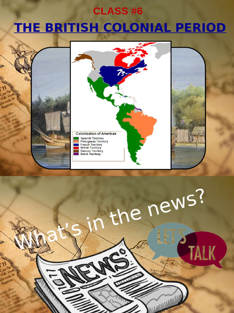 History of The United States - Class 6 - British Colonial Period | PDF