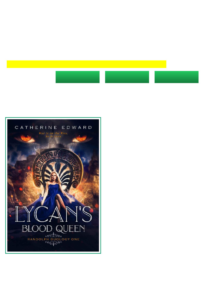Lycan s Blood Queen 2nd Edition Catherine Edward Edward Catherine ...