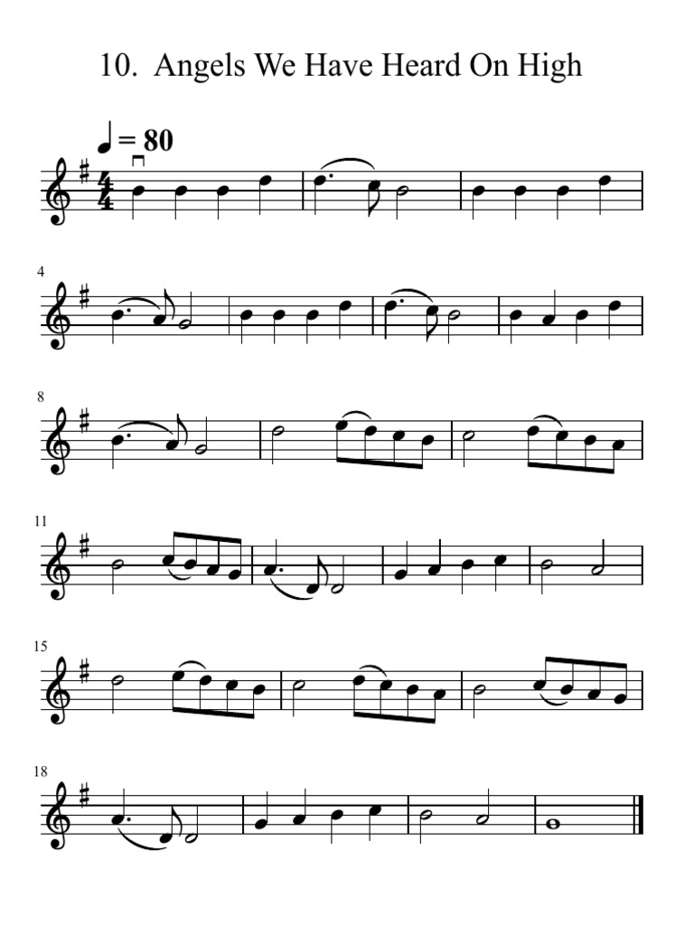 Elementary 2 Violin 10 Angels We Have Heard On High | PDF
