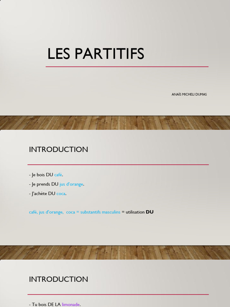 Comprendre les Partitifs en Français | PDF